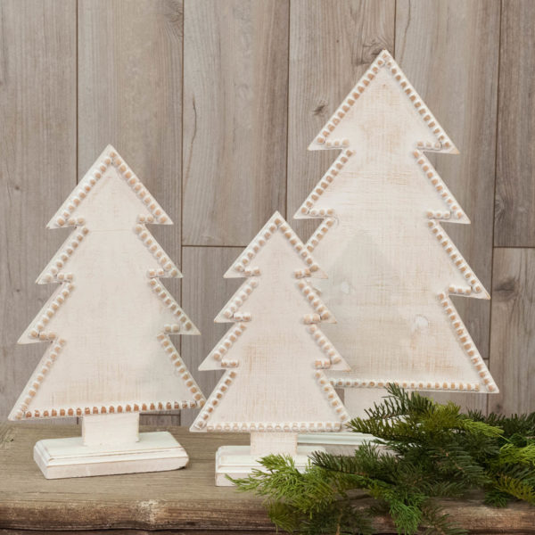 White Wood Trees - Set/3 - Piper Classics