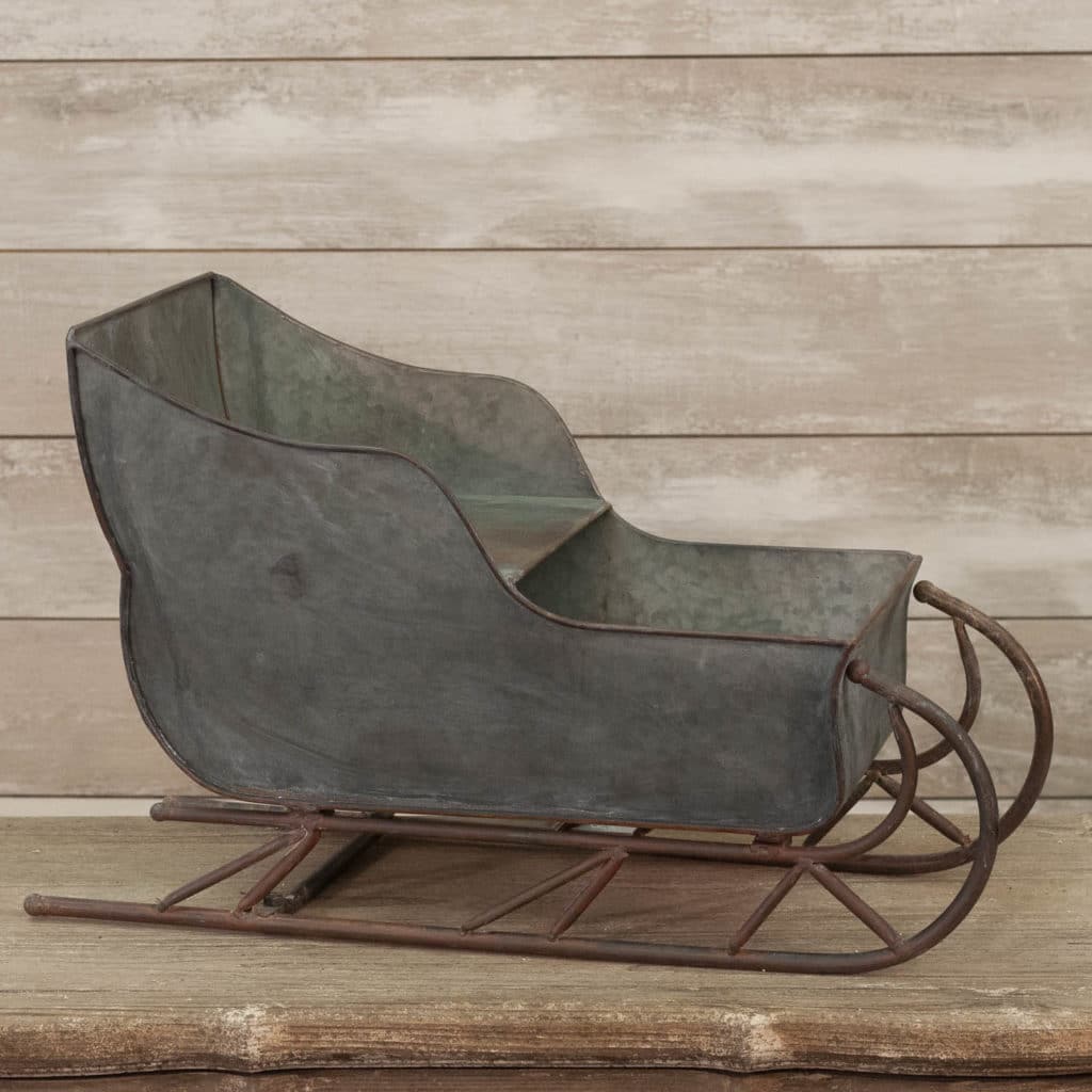 Galvanized Vintage Sleigh - Piper Classics
