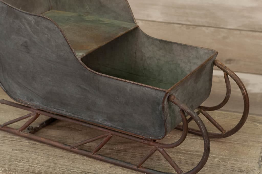 Galvanized Vintage Sleigh - Piper Classics