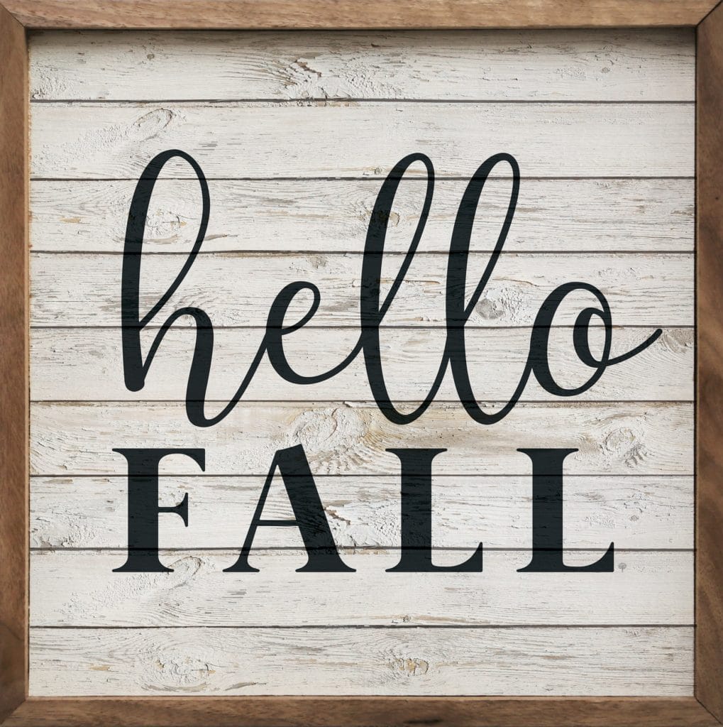 Chippy White Hello Fall Wooden Sign - Piper Classics