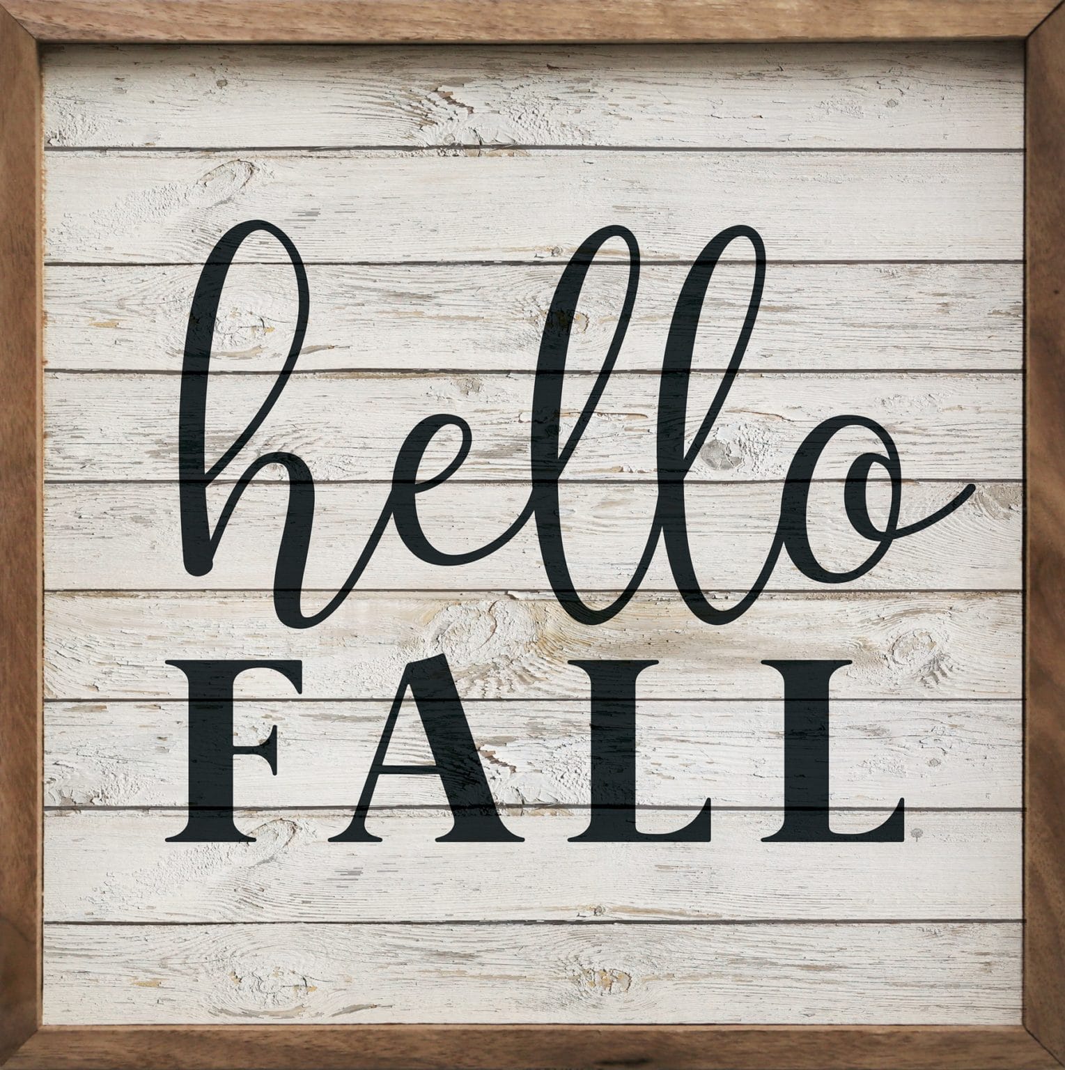 Chippy White Hello Fall Wooden Sign - Piper Classics