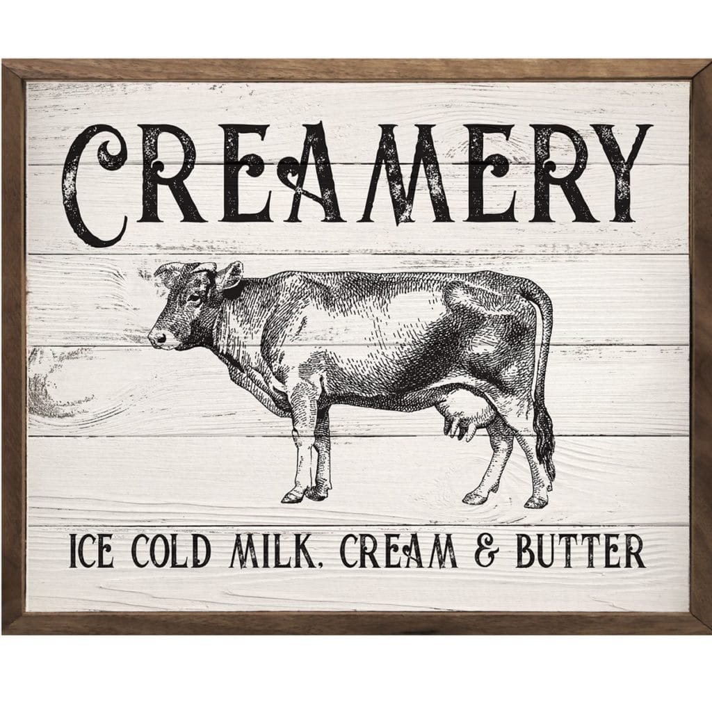 Creamery Wooden Sign - Piper Classics