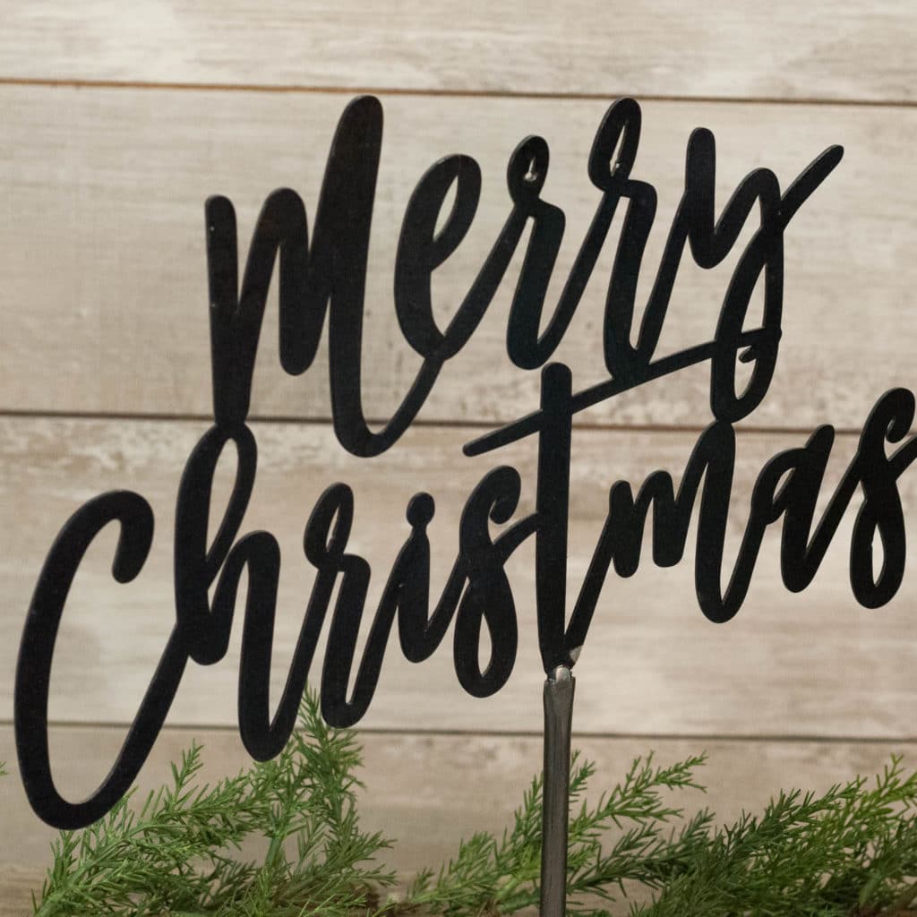 Merry Christmas Tin Table Sign - Piper Classics