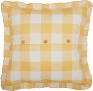 Madison Check Yellow Euro Sham - Piper Classics