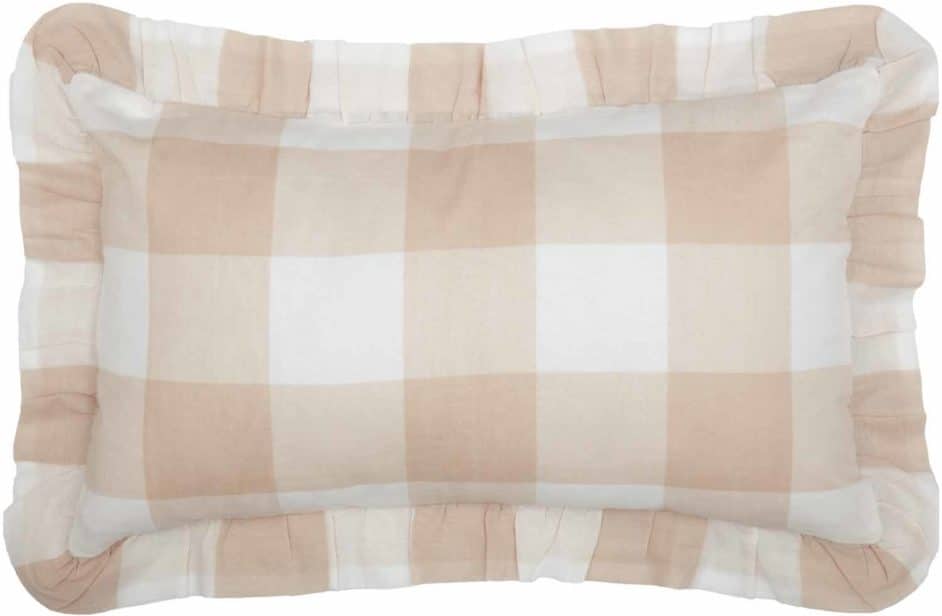 Madison Check Natural 12"x 20" Pillow Cover | Throw Pillow Collection