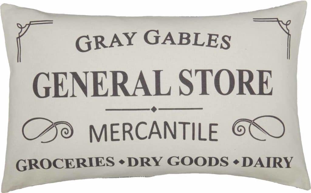 Gray Gables General Store 15" x 25" Pillow Cover | Throw Pillow Collection