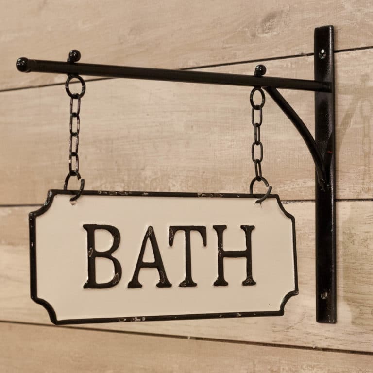 Tin Bath Wall Hanger Sign - Piper Classics