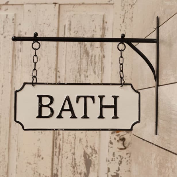 Tin Bath Wall Hanger Sign - Piper Classics