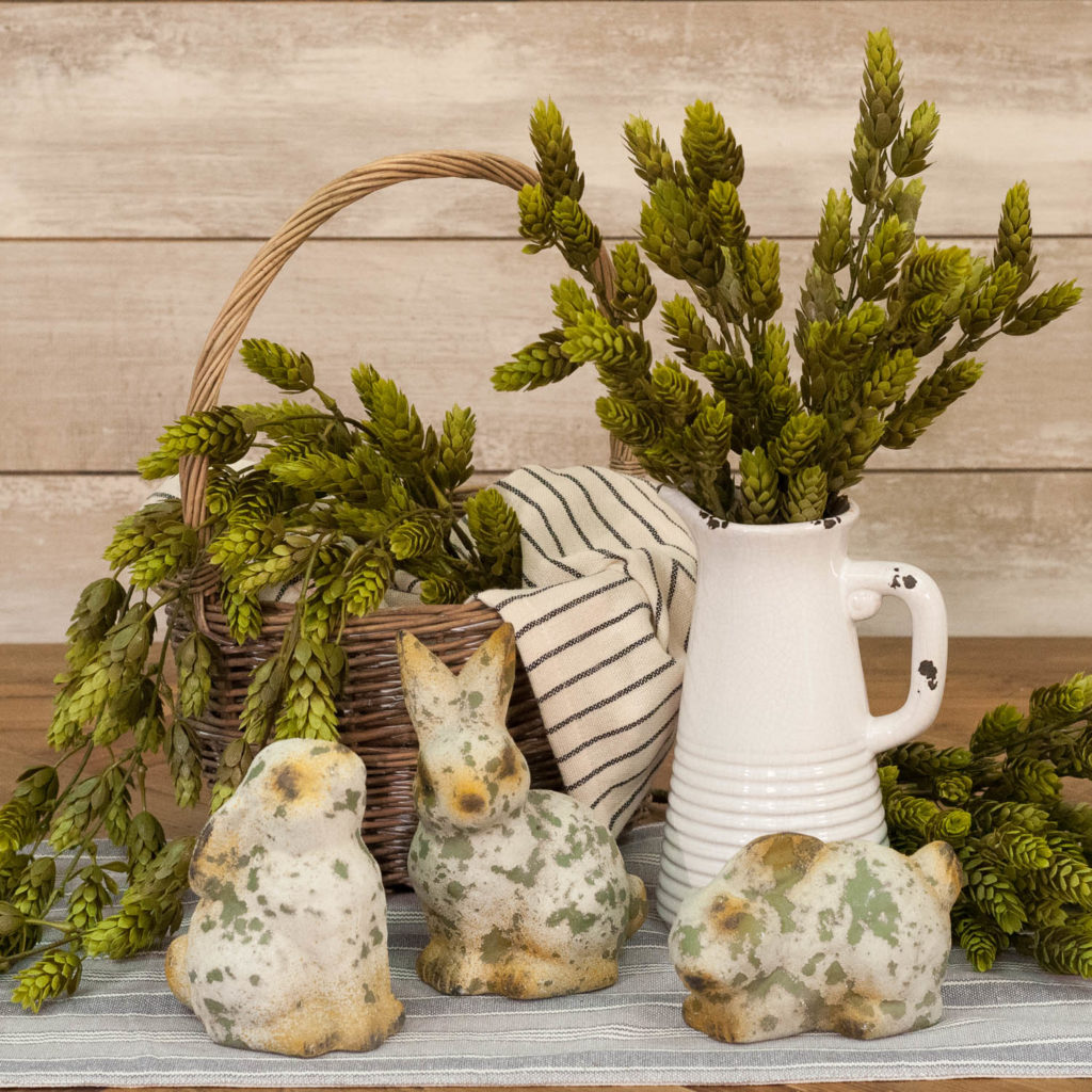 Whitewashed Terracotta Garden Bunnies - Set/3 Assorted - Piper Classics