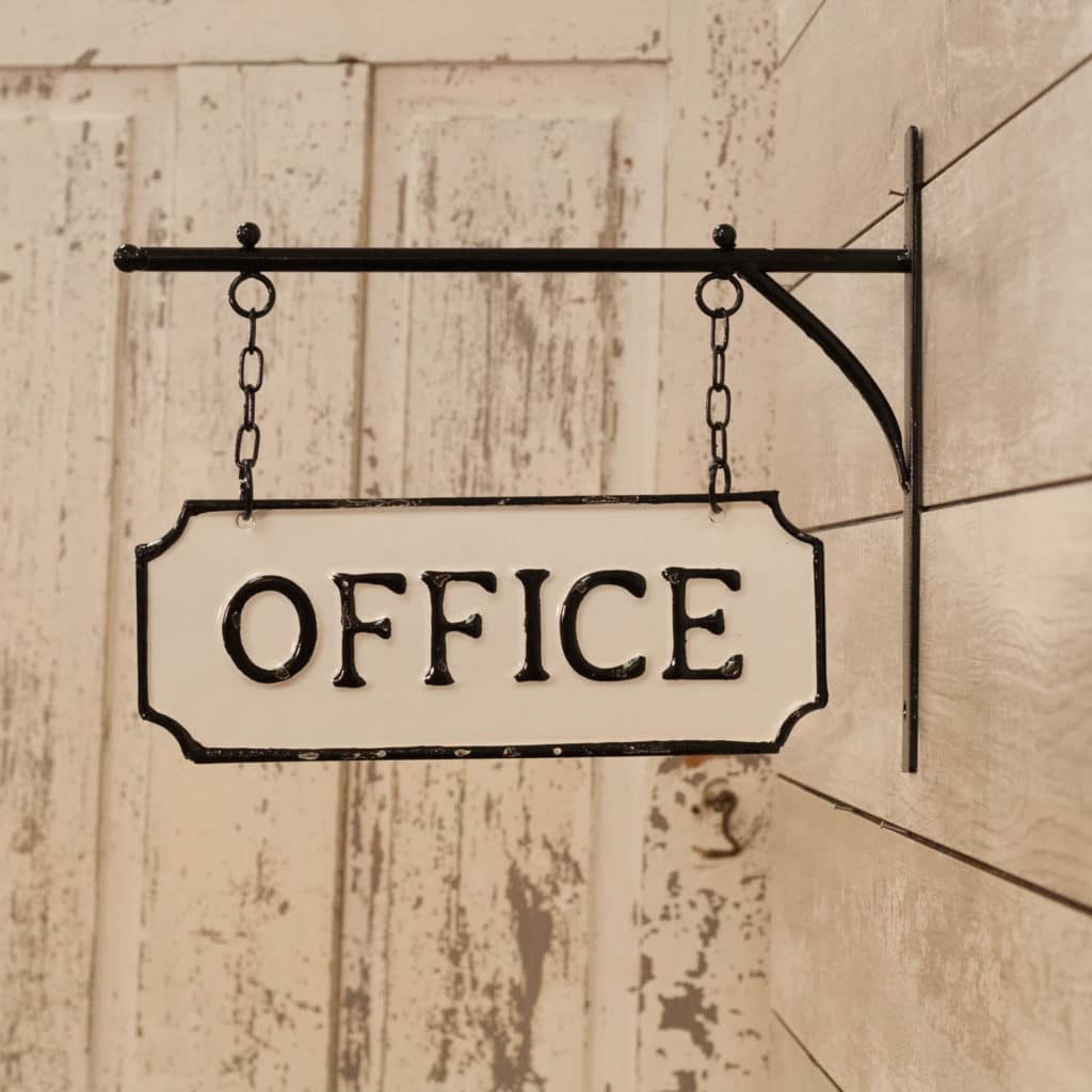 Wall Office Tin Hanger Sign - Piper Classics