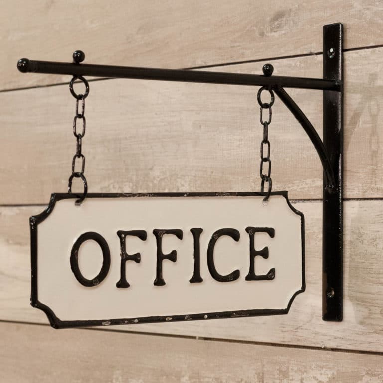 Wall Office Tin Hanger Sign - Piper Classics