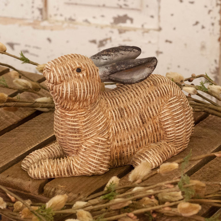 "Wicker" Sitting Rabbit - Tan - Piper Classics