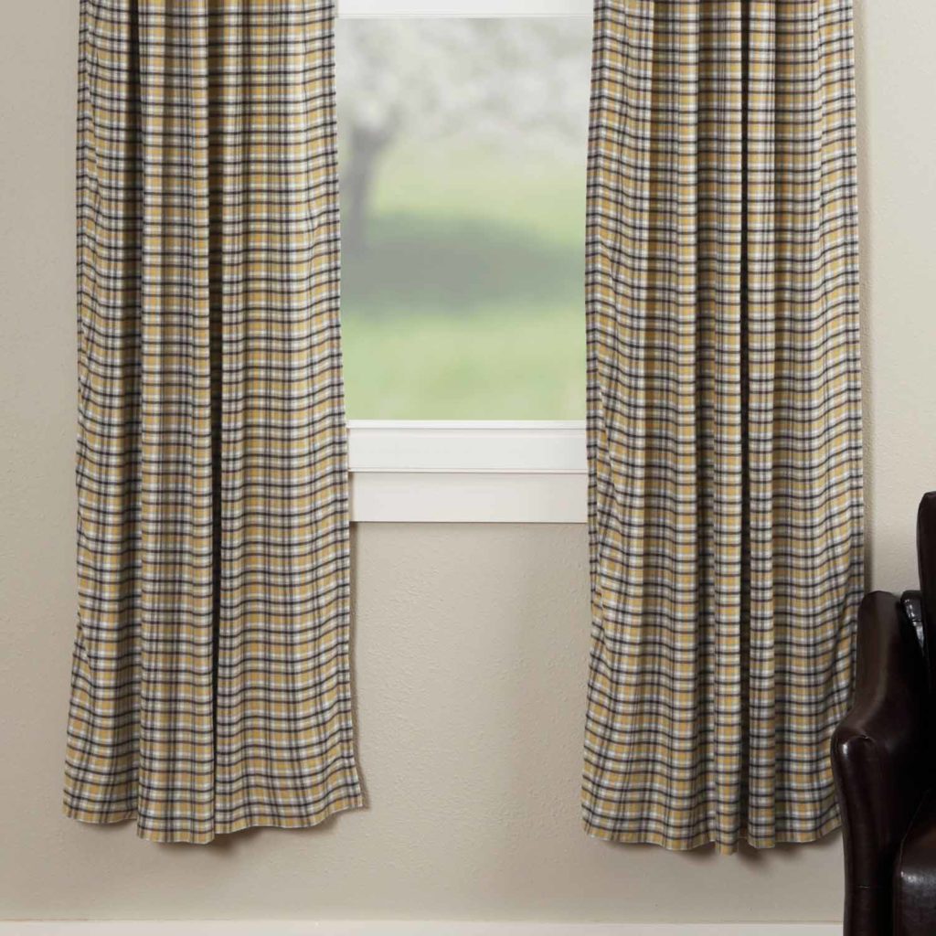 Morning Meadow Plaid Drapes - 96" Set/2 - Piper Classics