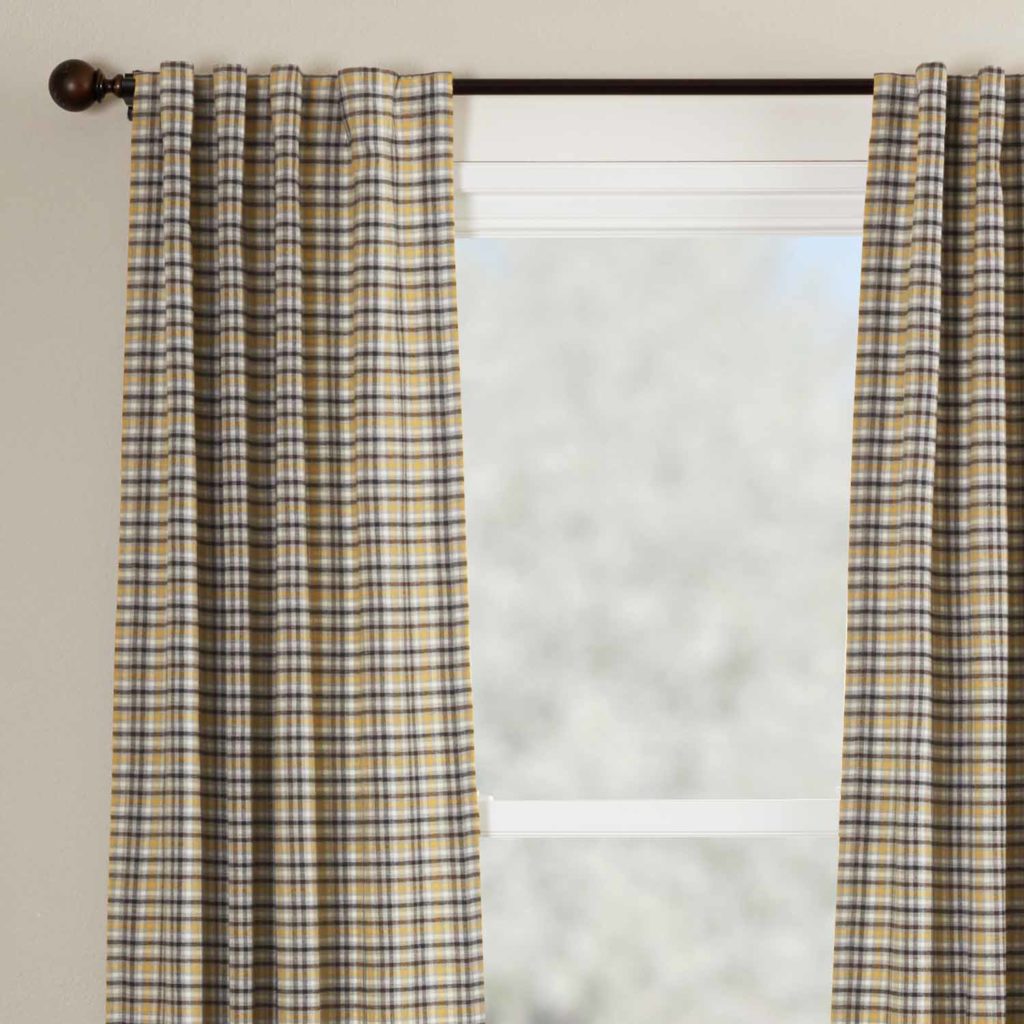 Morning Meadow Plaid Drapes - 84" Set/2 - Piper Classics