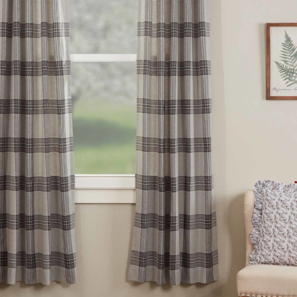 Twilight Plaid Drapes - 84" Set/2 - Piper Classics