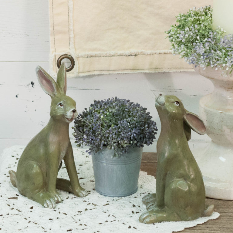 Sitting Bunny Figurines - Set/2 Assorted - Piper Classics