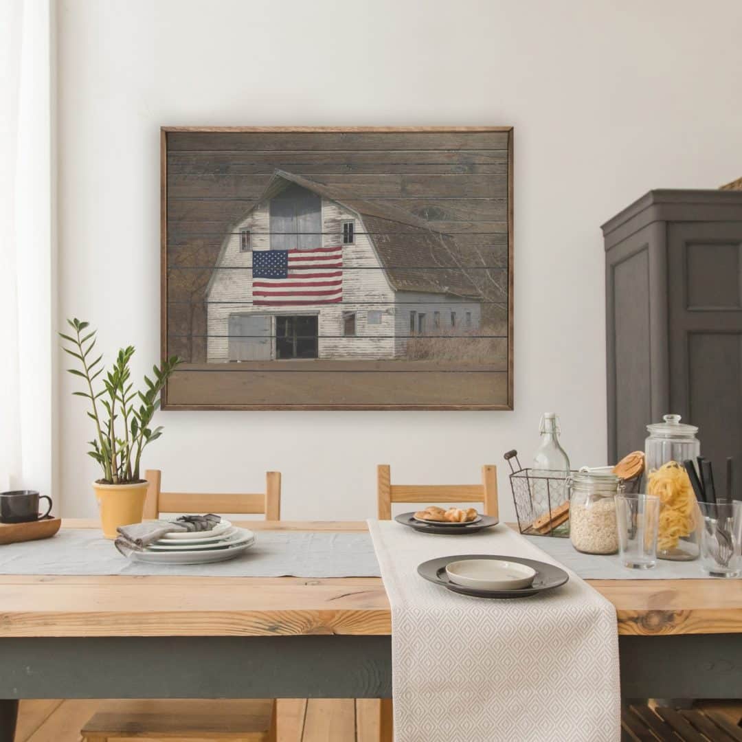 Americana White Barn Wooden Sign - Piper Classics