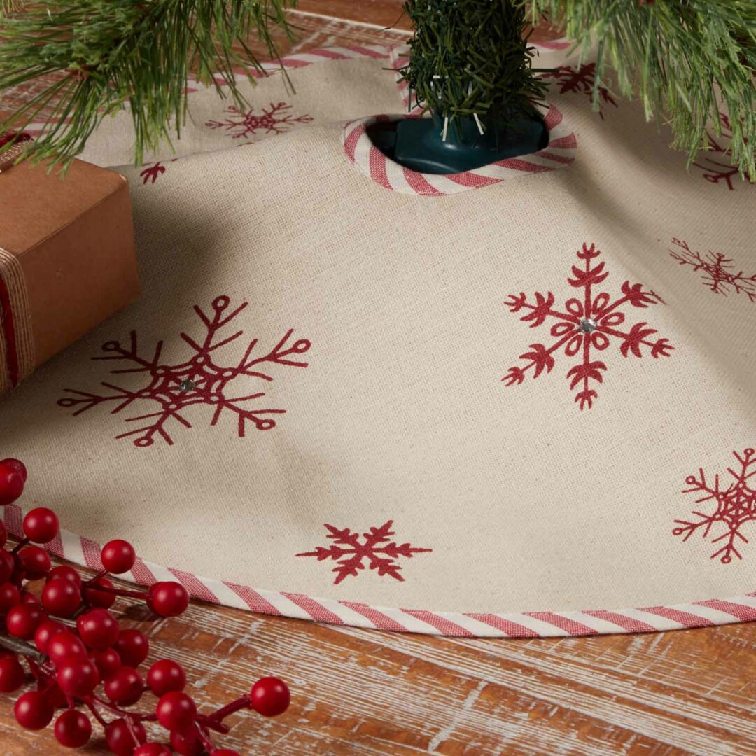 Market Place Natural Snowflake Mini Tree Skirt | Christmas & Holiday ...