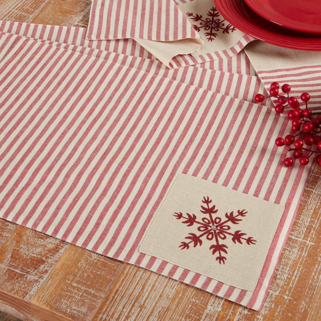 Market Place Natural Snowflake Placemat | Christmas & Holiday Collection