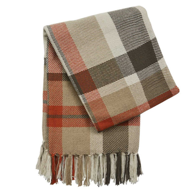 October Spice Plaid Throw - Piper Classics