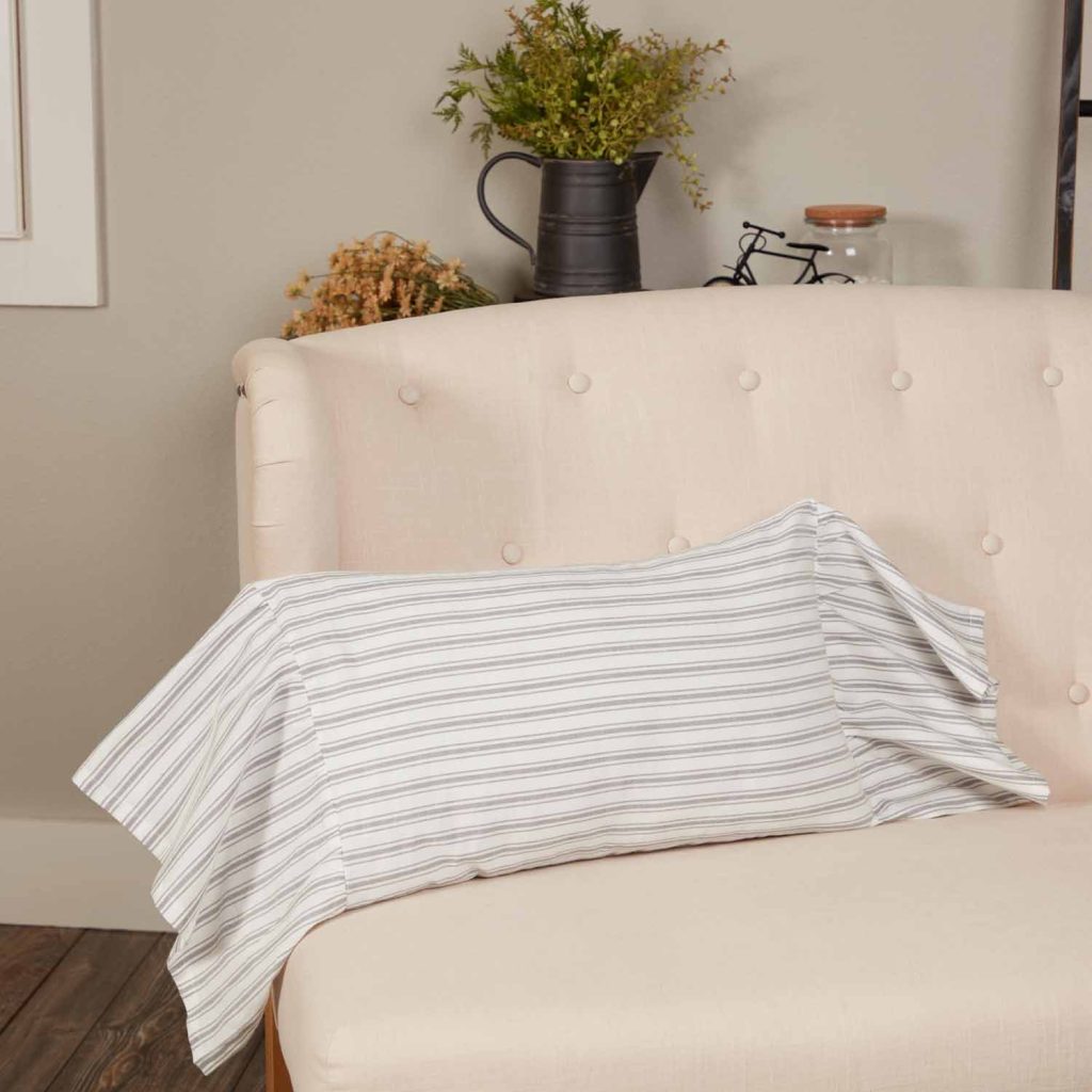Timeless Ticking Ruffled 12" x 20" Pillow Cover | Throw Pillow Collection