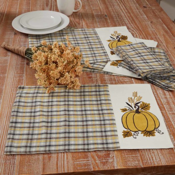 Morning Meadow Pumpkin Placemat | Fall & Harvest Collection