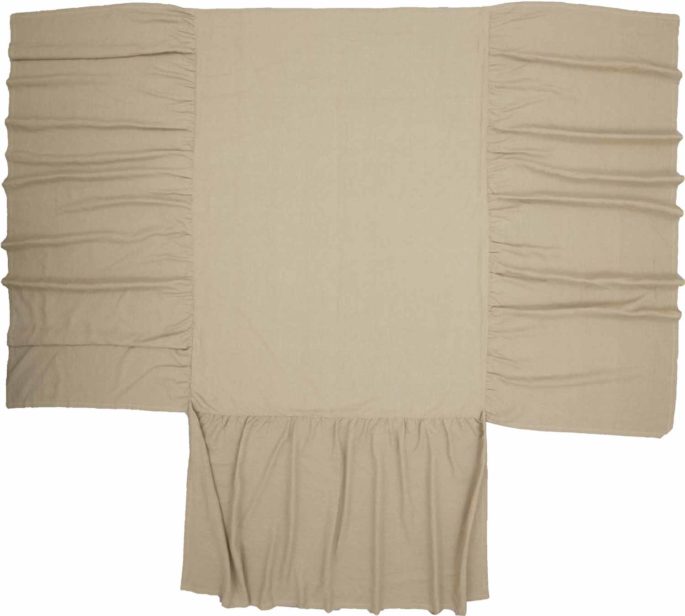 Provincial Linen Natural Bedspread - King-Sized, 36" Ruffle in Taupe
