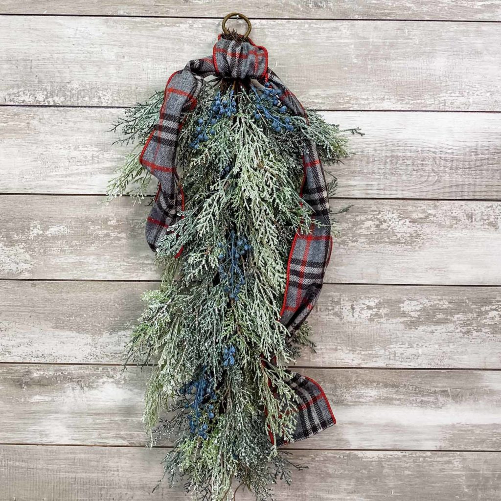 Wool Check Plaid Ribbon Garland - Piper Classics