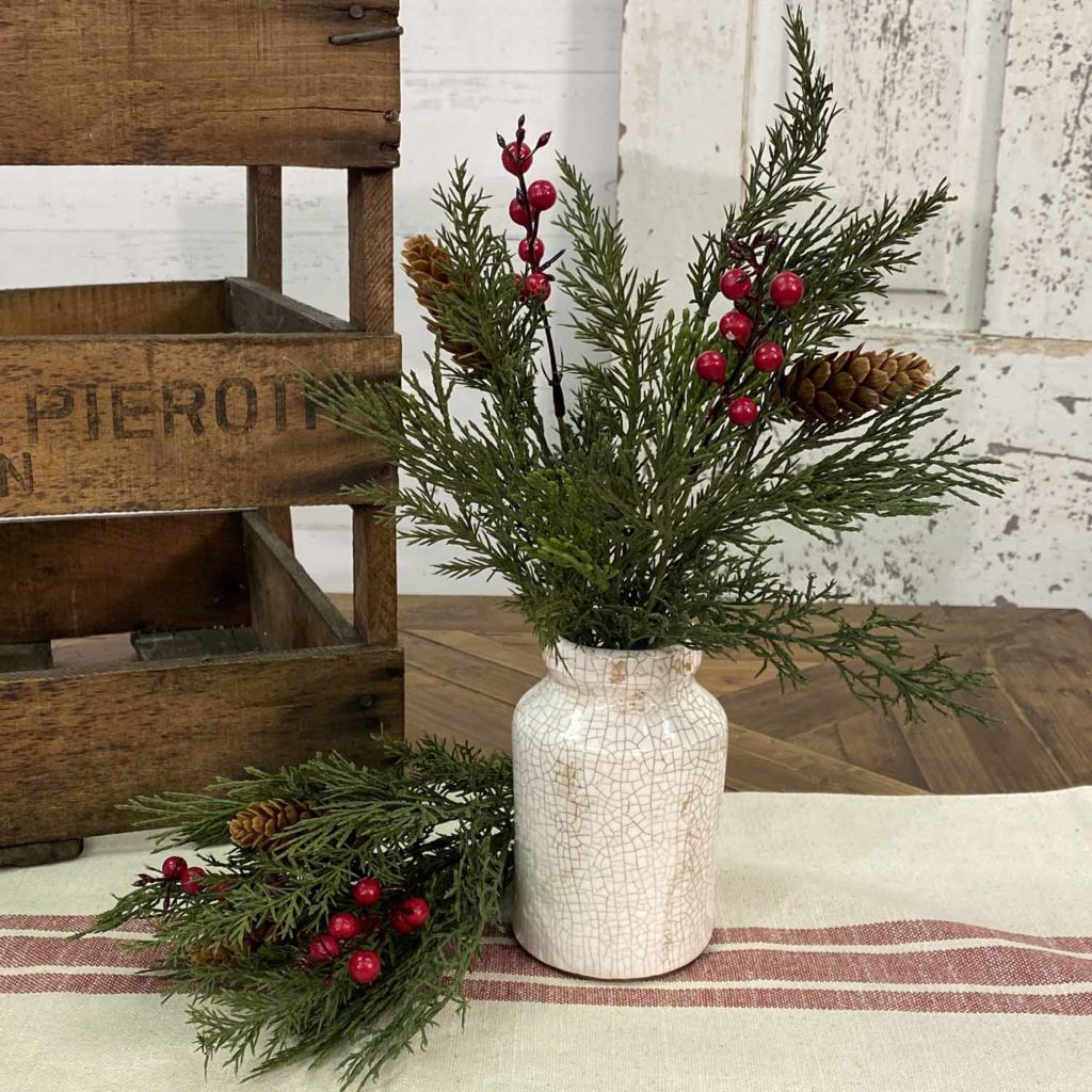 Alpine Cedar w/ Berries Pick - Piper Classics