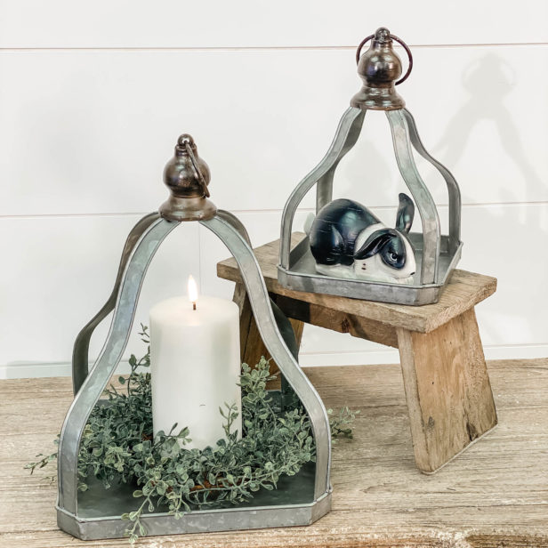 Galvanized Pyramid Open Lanterns - Set/2 - Piper Classics