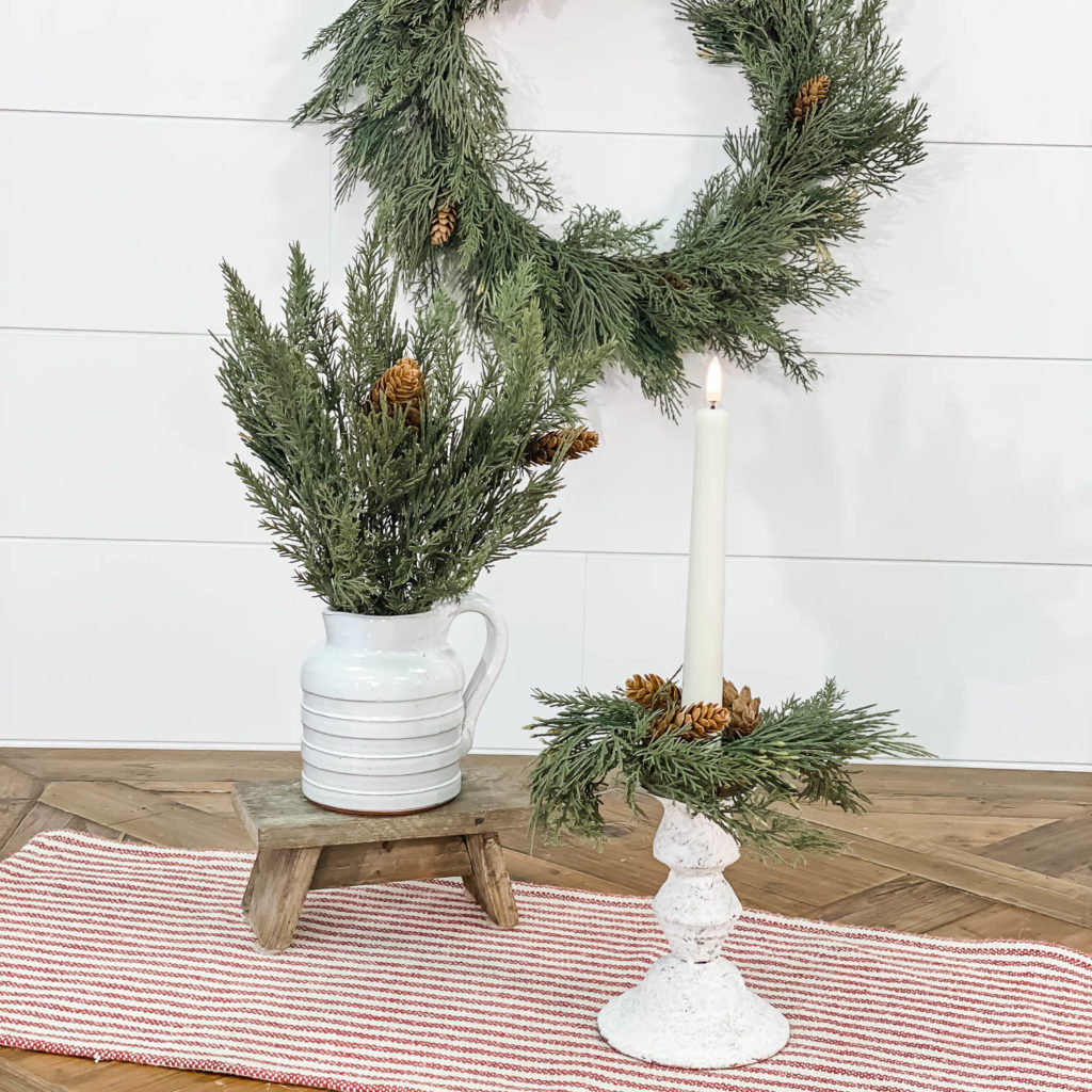 White Metal Candle Holder - Med - Piper Classics