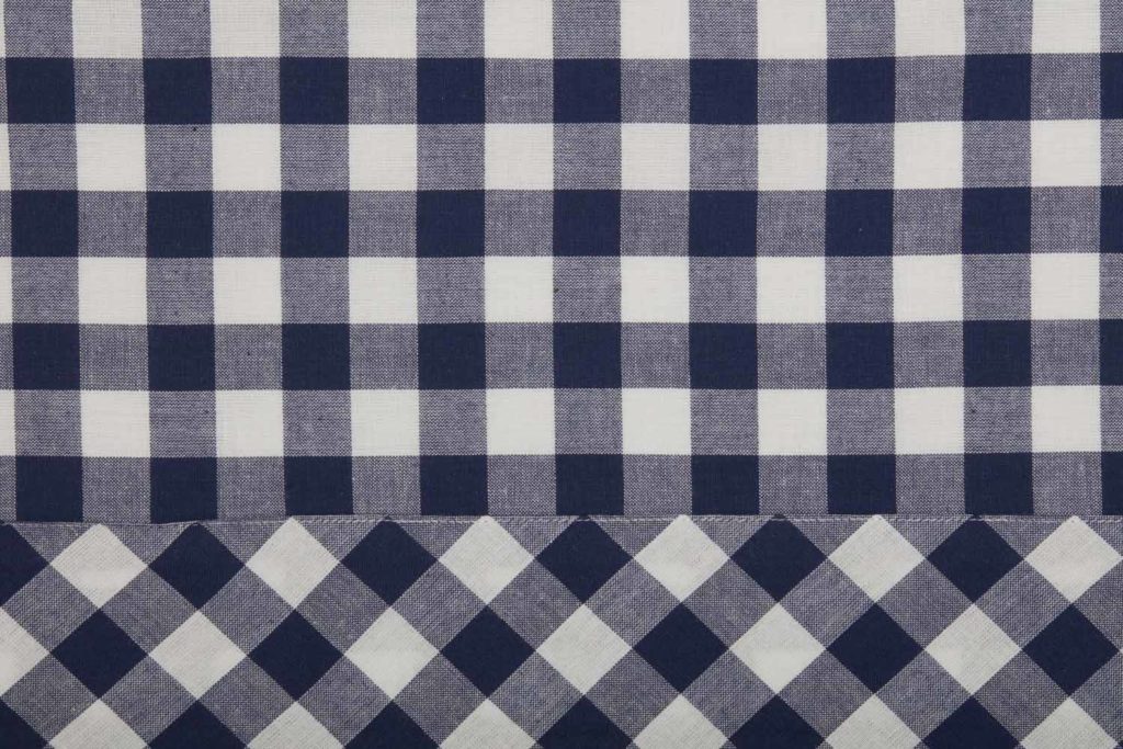 Vintage Check Blue Valance 72" - Piper Classics