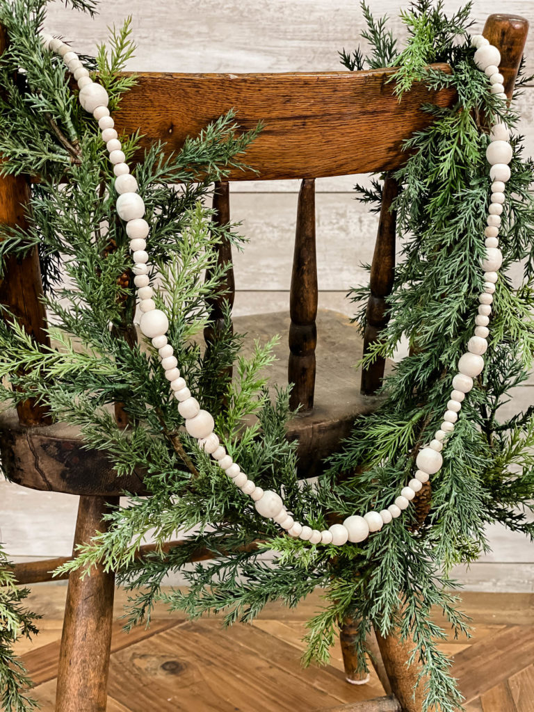 Natural Wooden Bead Tree Garland - Piper Classics