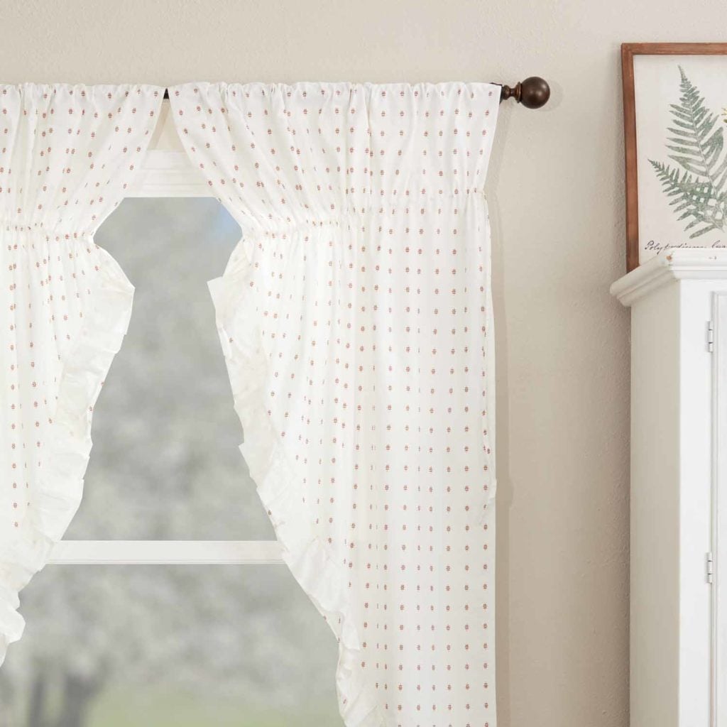Abigail Ruffled Prairie Curtain - 63" Set/2 - Piper Classics