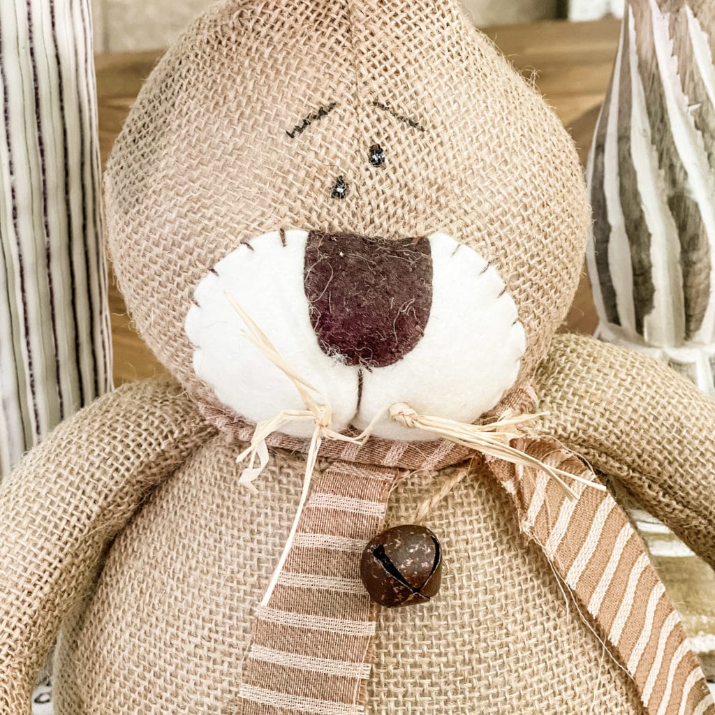 Sweet Wilmer Large Burlap Bunny - Piper Classics