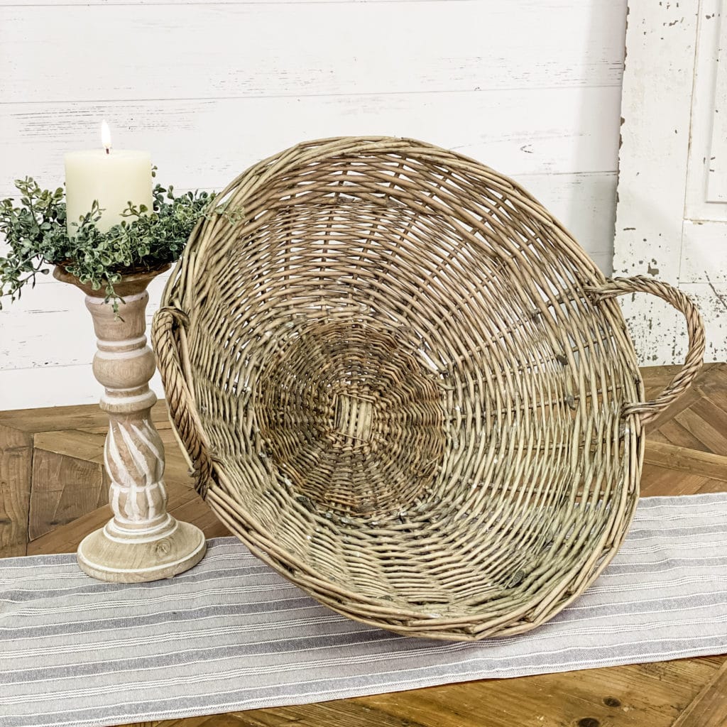 Round Wicker Basket w/ Handles - Piper Classics