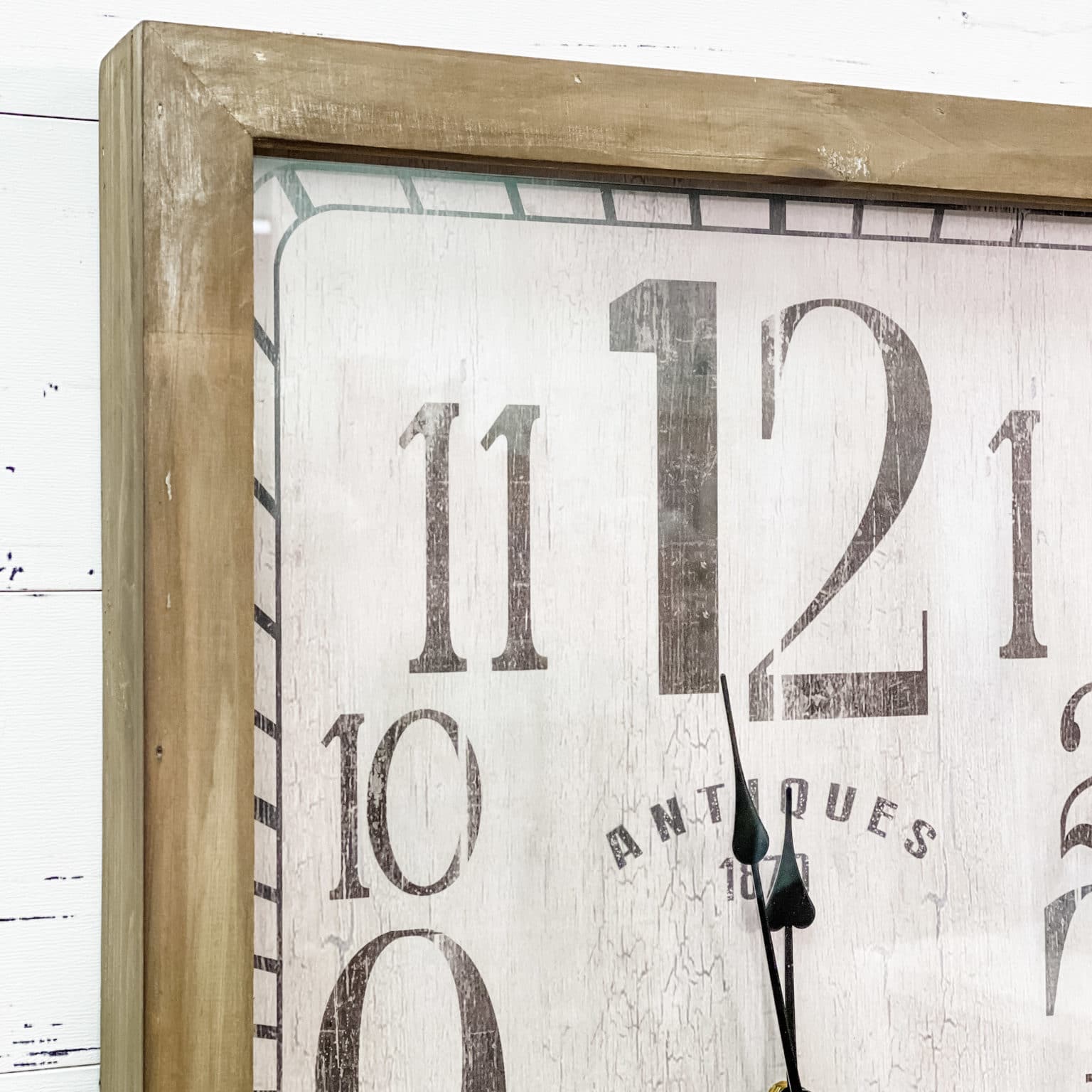 Rectangular European Antique Wall Clock - Piper Classics