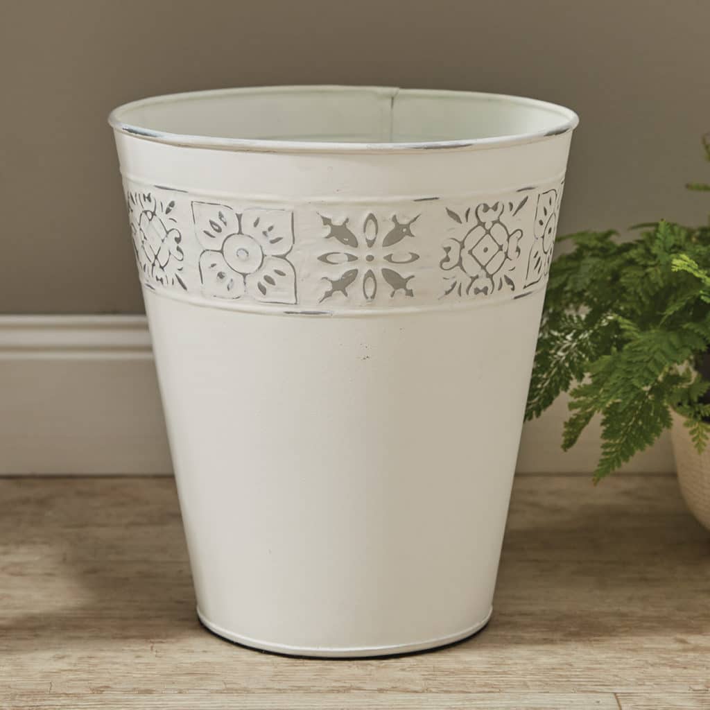 Distressed Tile Waste Basket - Piper Classics