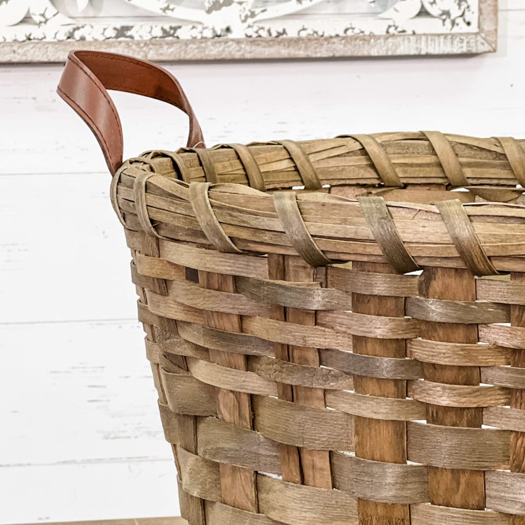 Chipwood Basket w/ Wooden Legs & Handles - Piper Classics