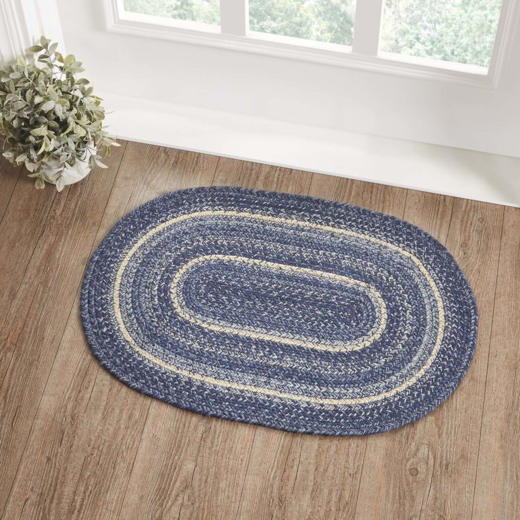 Great Falls Blue Jute Rugs With Pad - Piper Classics