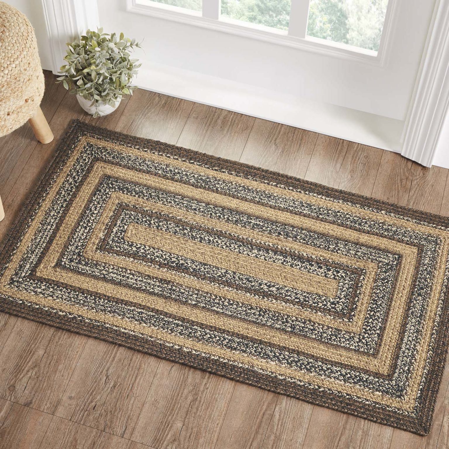 Espresso Jute Rugs With Pad - Piper Classics