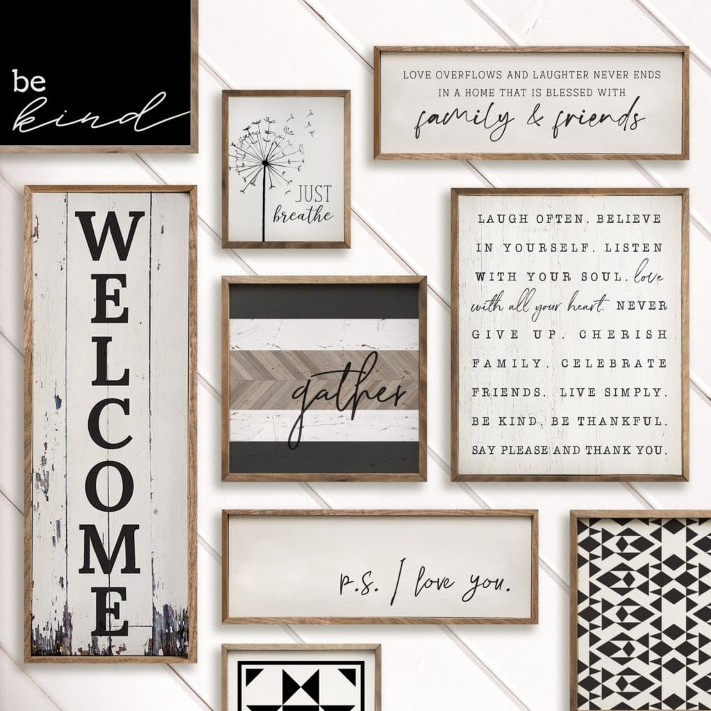 Welcome Whitewash Wooden Sign - Piper Classics