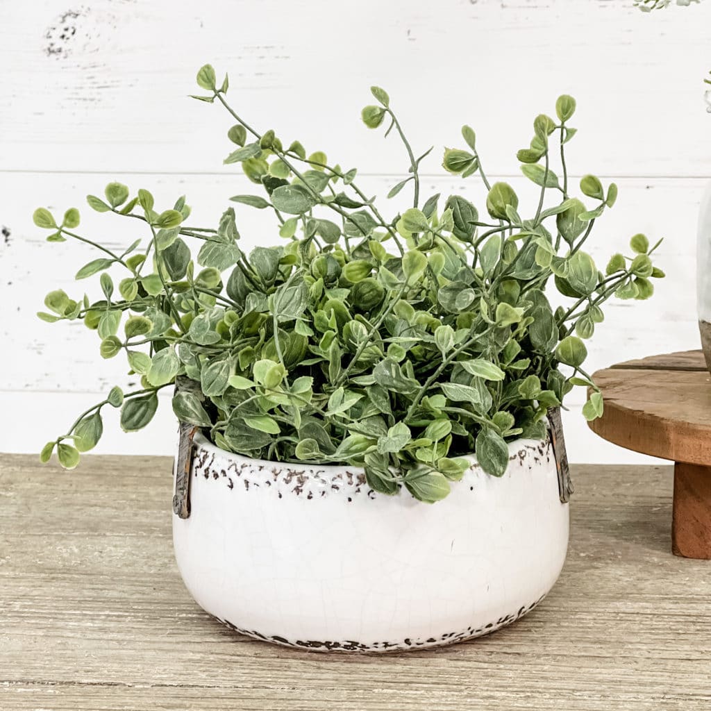 Distressed Pottery w/ Metal Handles - Sm - Piper Classics