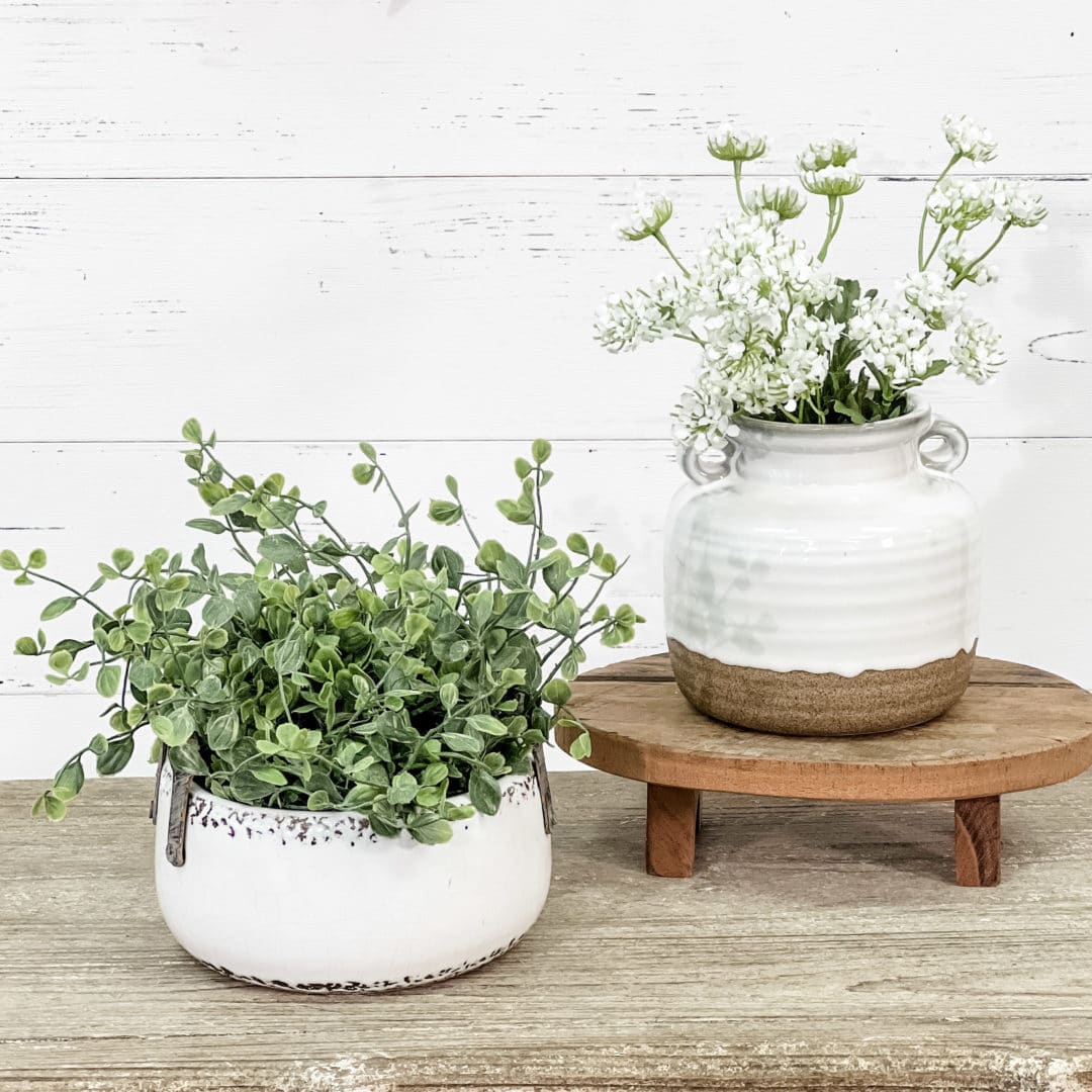 Distressed Pottery w/ Metal Handles - Sm - Piper Classics