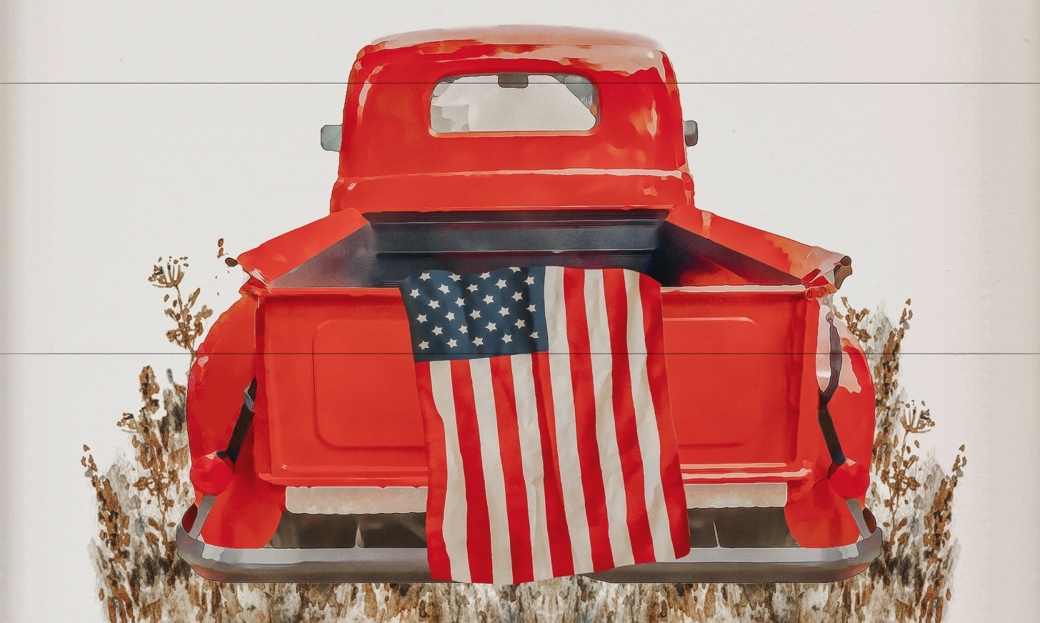 Farmhouse Style Patriotic Home Decor - Red, White & Blue Decorations