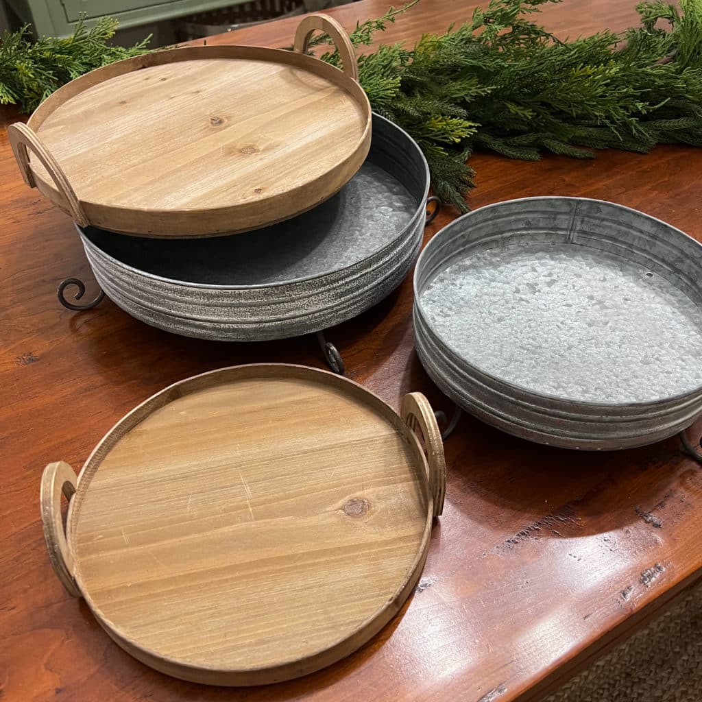 Round Wood Riser Trays - Piper Classics