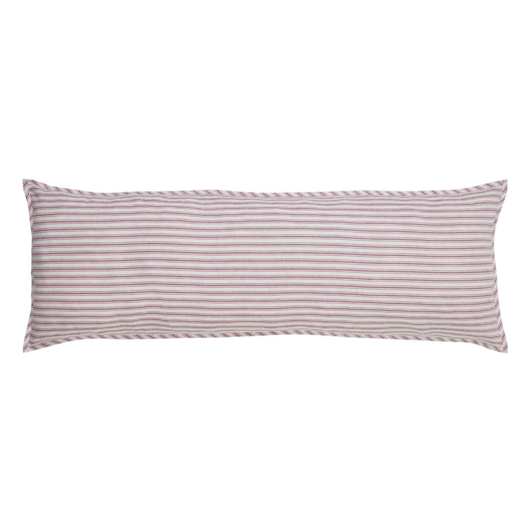 Timeless Ticking Red Body Pillow Cover - Piper Classics