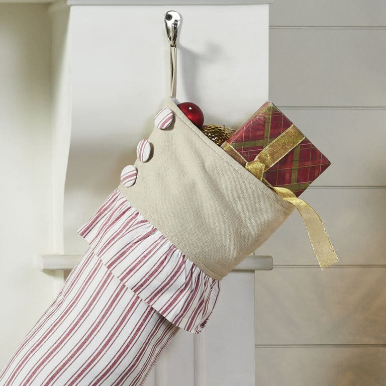 Timeless Ticking Red Stocking - Piper Classics