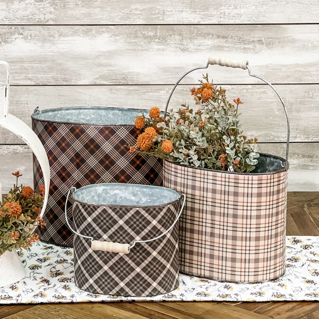 Fall Plaid Nesting Tins - Set/3 - Piper Classics