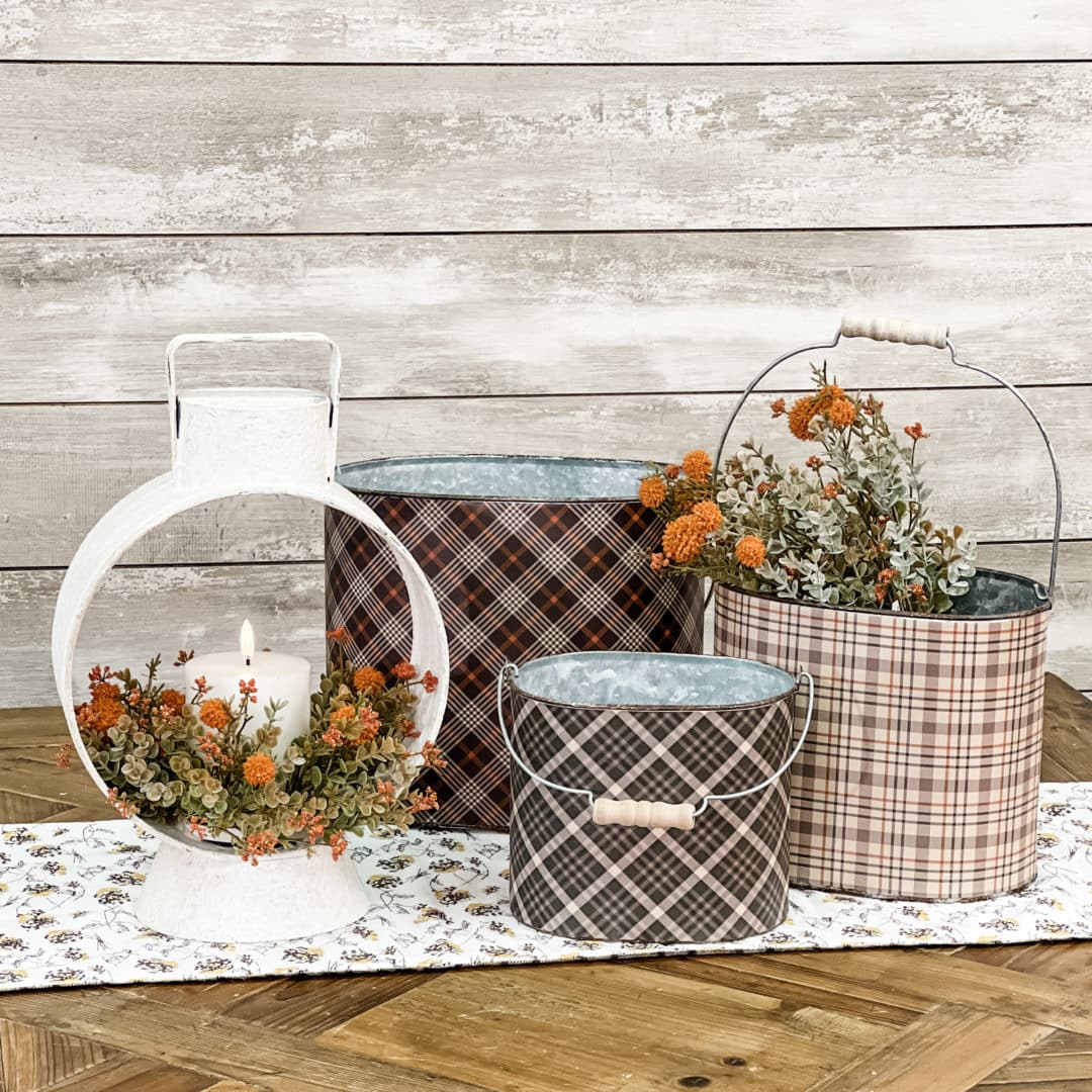 Fall Plaid Nesting Tins - Set/3 - Piper Classics